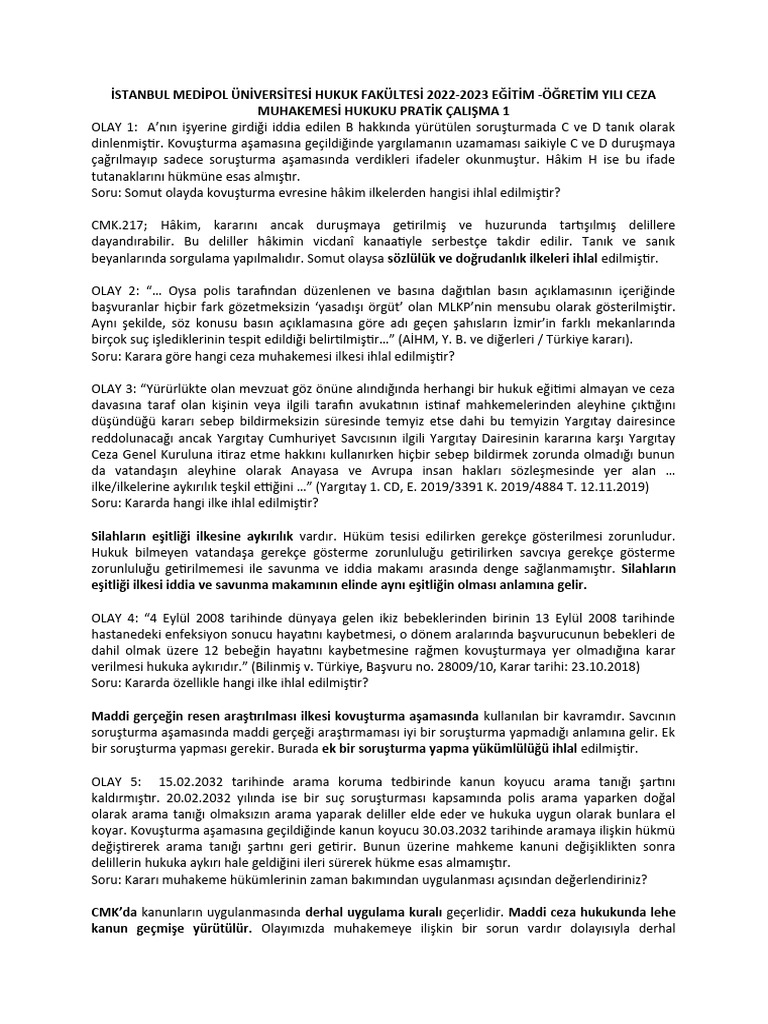 CMK Prati̇k Cevaplar | PDF