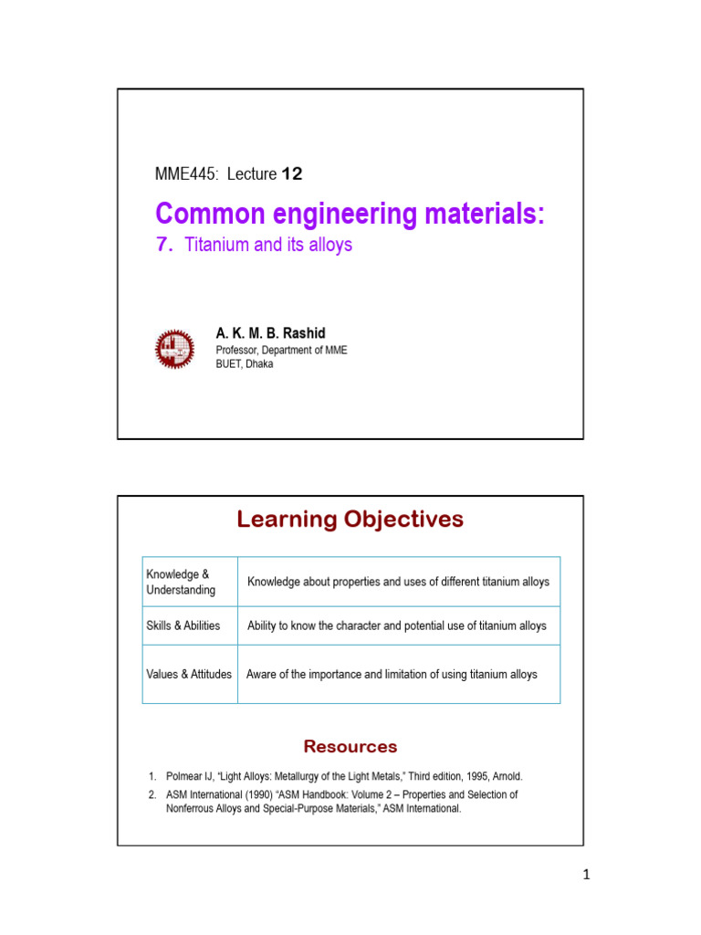 4.titanium Alloys | PDF | Titanium | Alloy