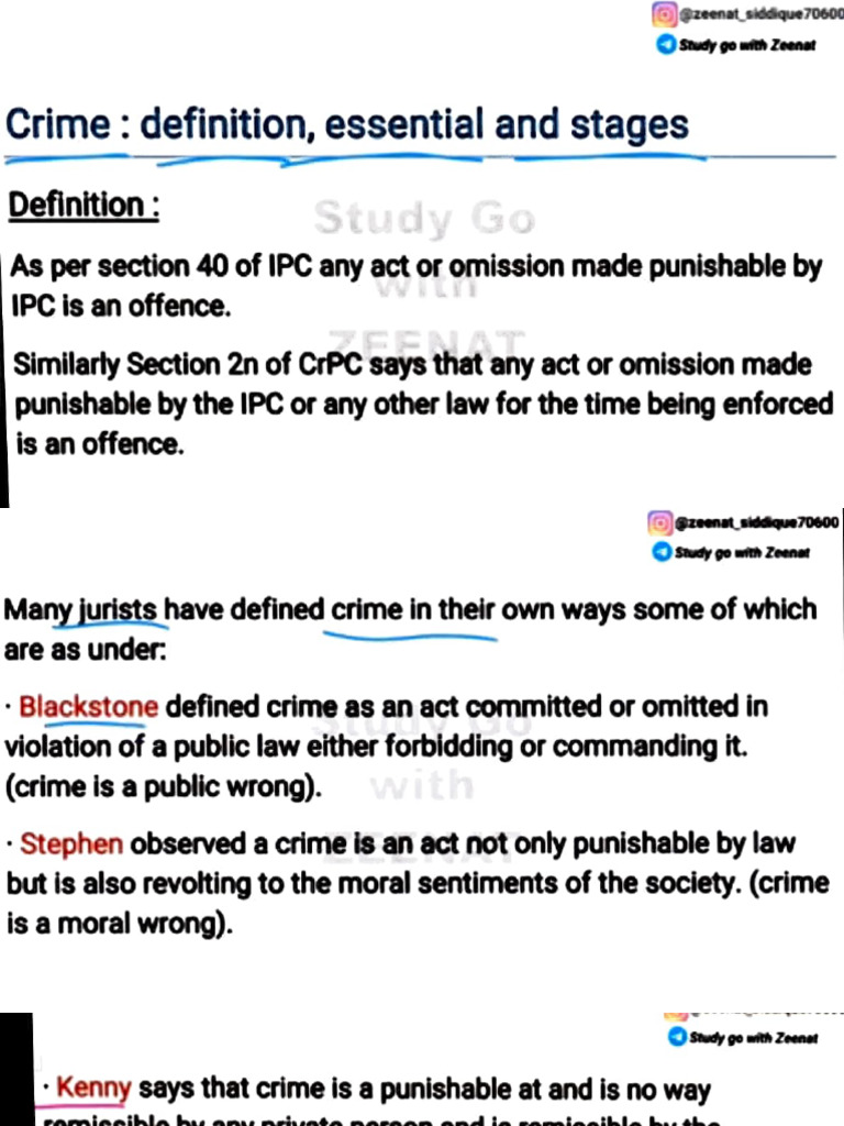 Crime Essential and Stages: Definition | Download Free PDF | Mens Rea ...