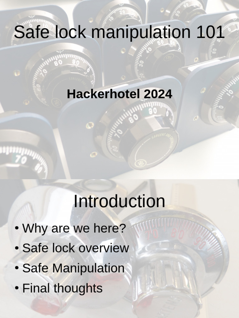 Safe Lock Manipulation Techniques Guide | PDF