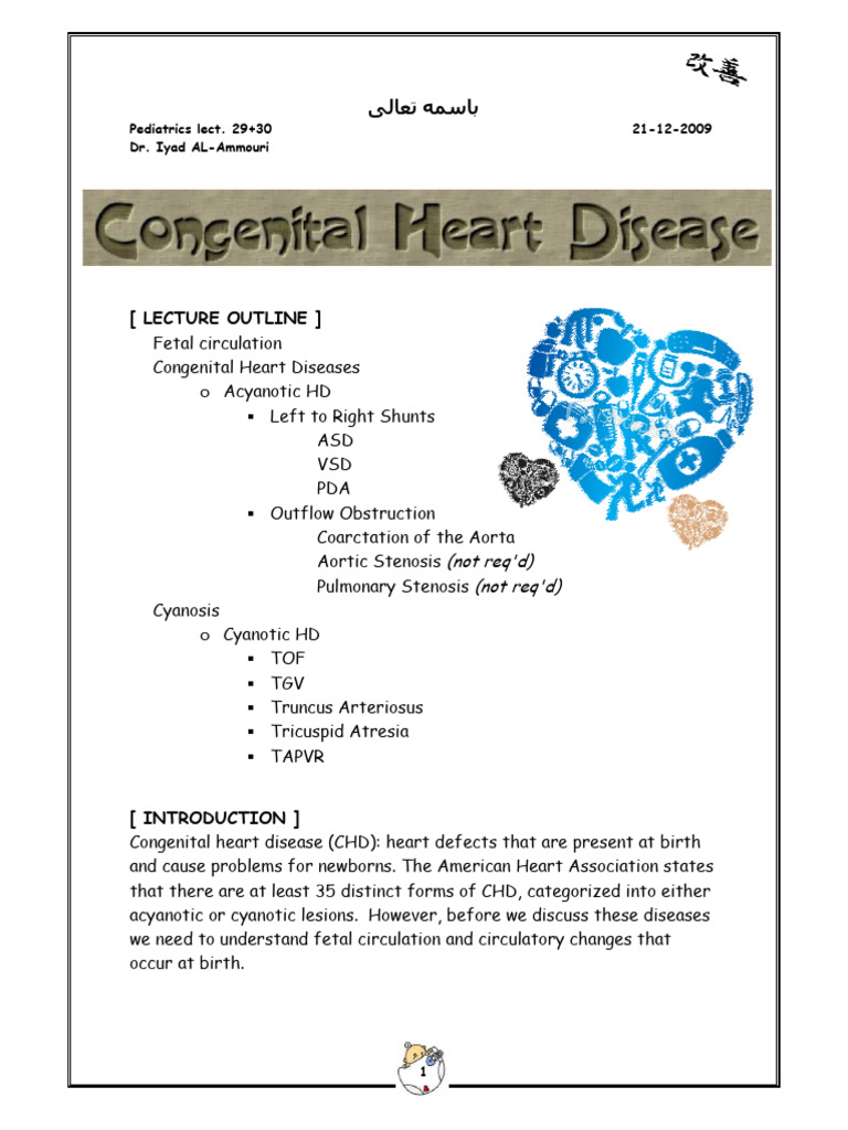 Congenital Heart Disease Overview | PDF | Heart Valve | Congenital Heart Defect