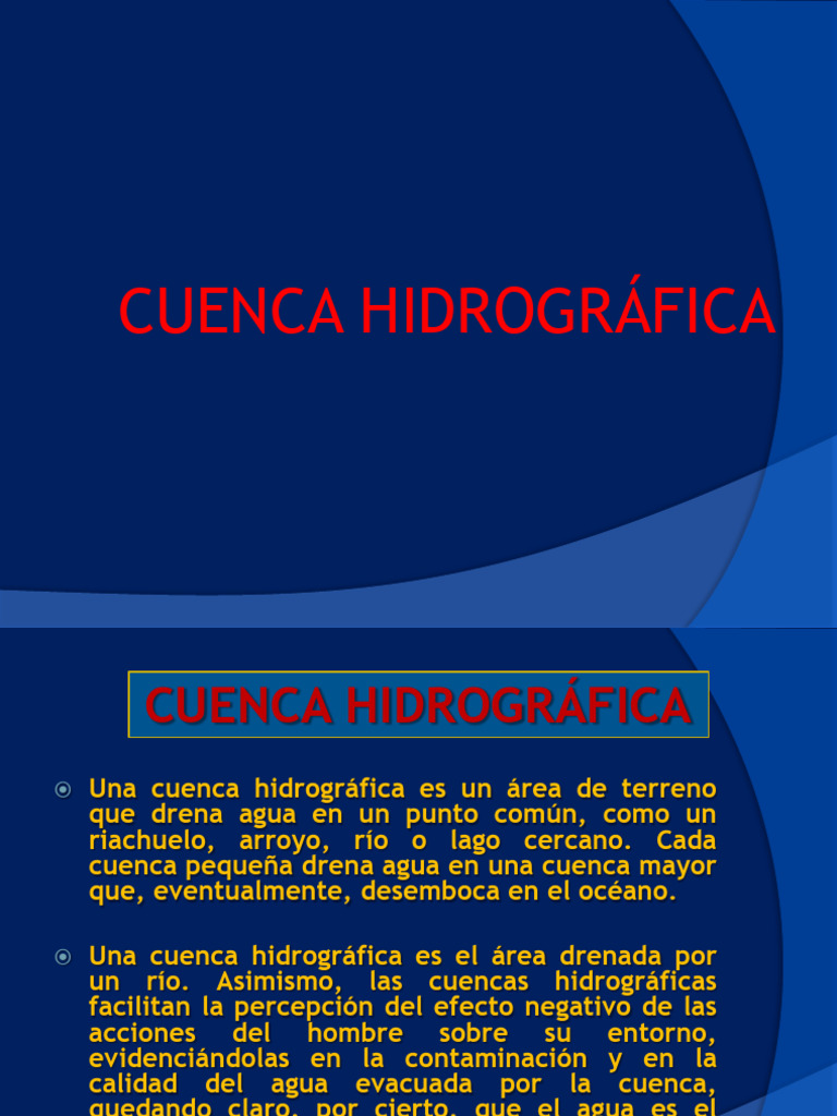 Hidrologia Cuenca Hidrografica | PDF | Cuenca de drenaje | Río