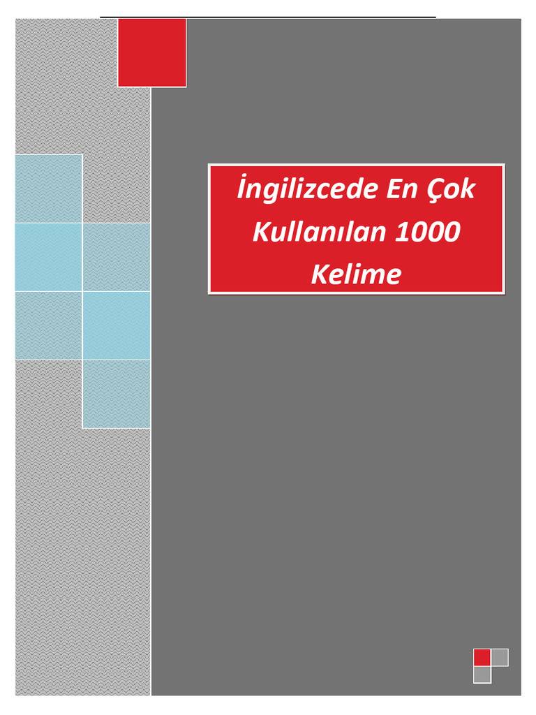 Ingilizcede en Cok Kullanilan 1000 Kelime 92317 | PDF Ingilizcede en Cok Kullanilan 1000 Kelime 92317 | PDF