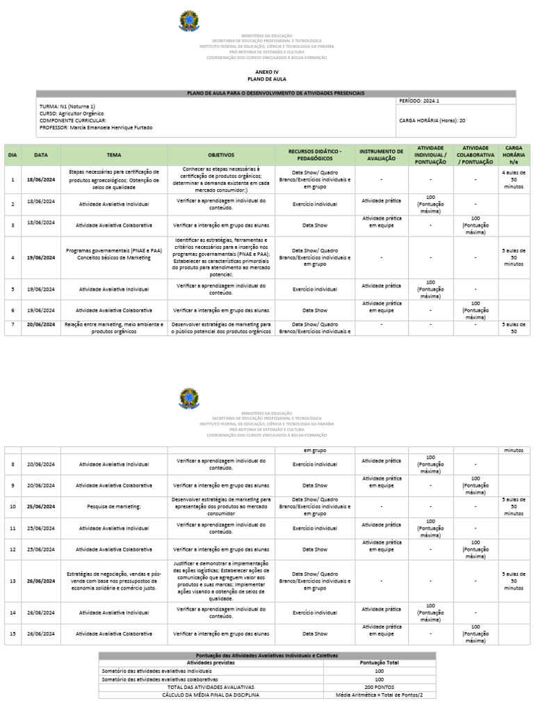 Plano de Aula EJA | PDF | Marketing | Desenvolvimento profissional