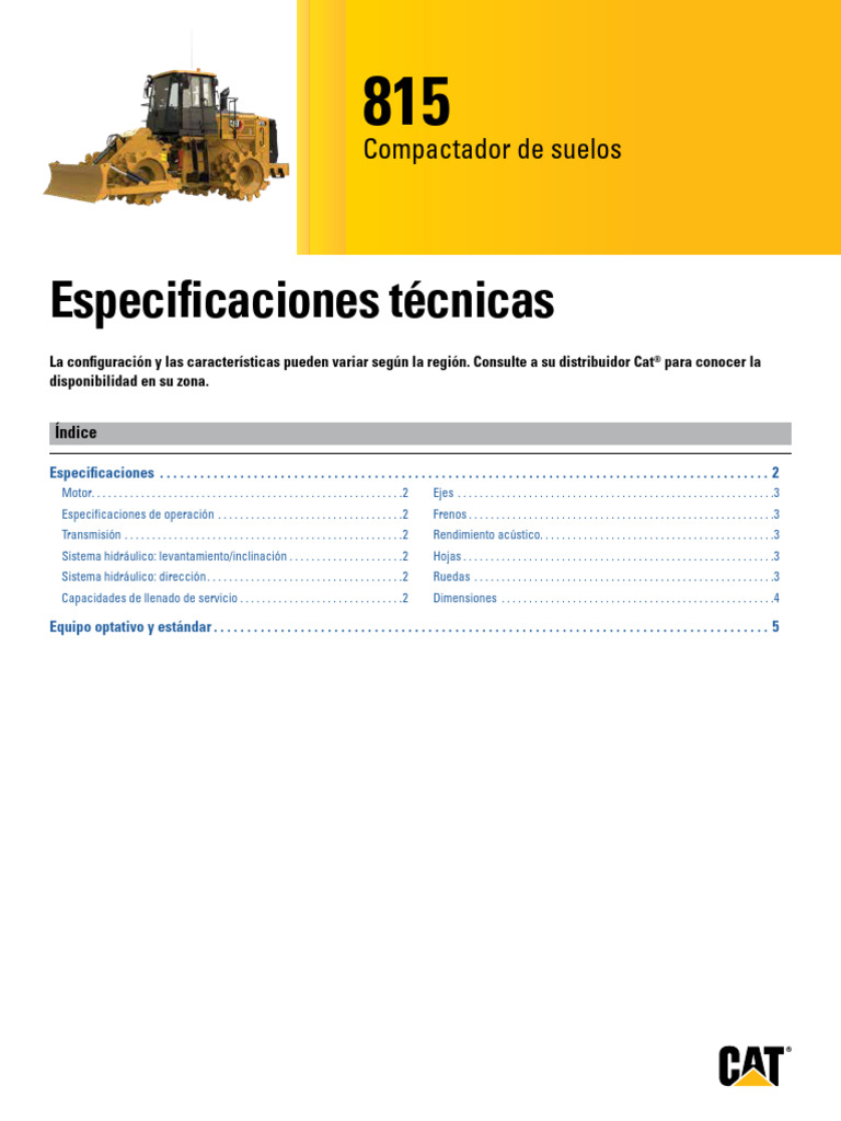 Compactadora 815 _ especificaciones | Descargar gratis PDF | Embrague