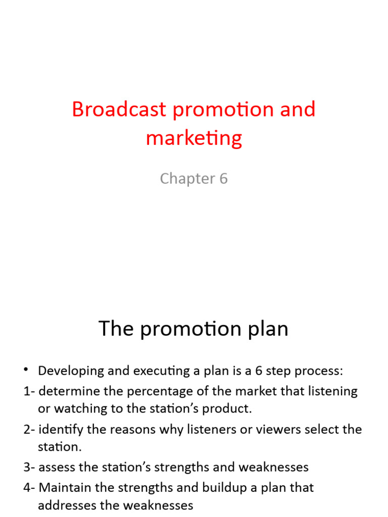 Broadcast Promotion and Marketing | PDF | Advertising | Target Audience