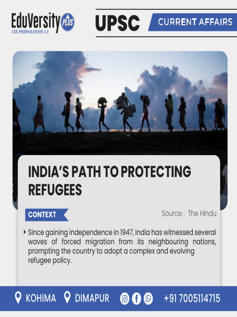 (Edu) UPSC CA India's Path To Protecting Refugees | PDF | Refugee ...