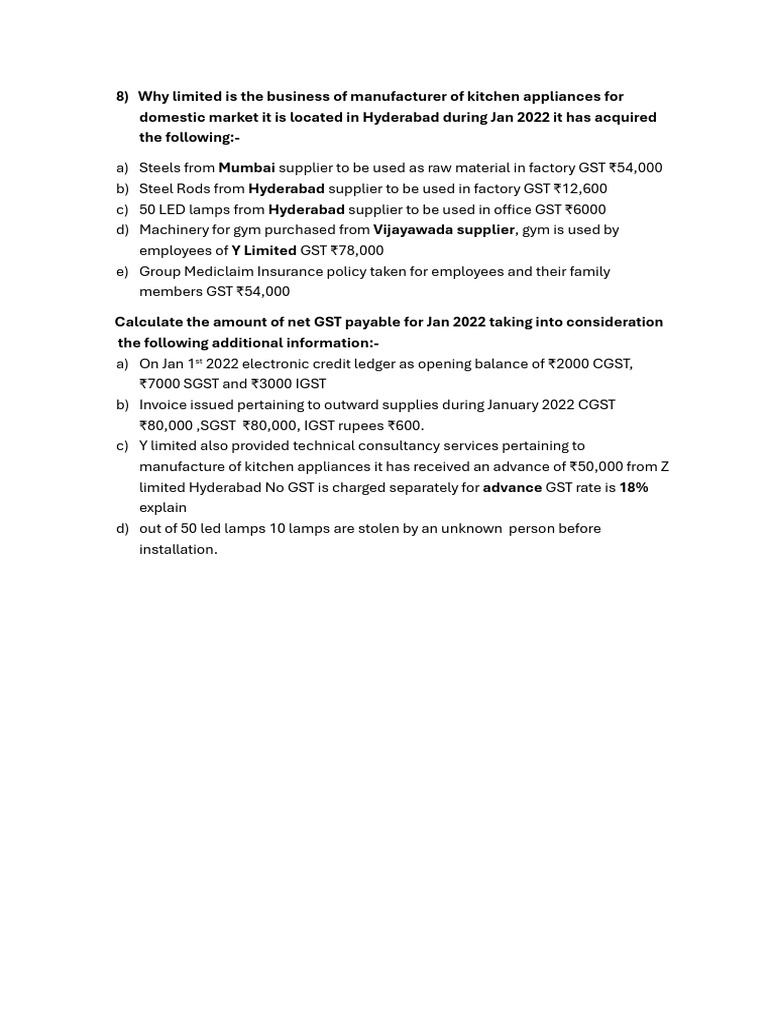GST Problems | PDF | Value Added Tax | Business