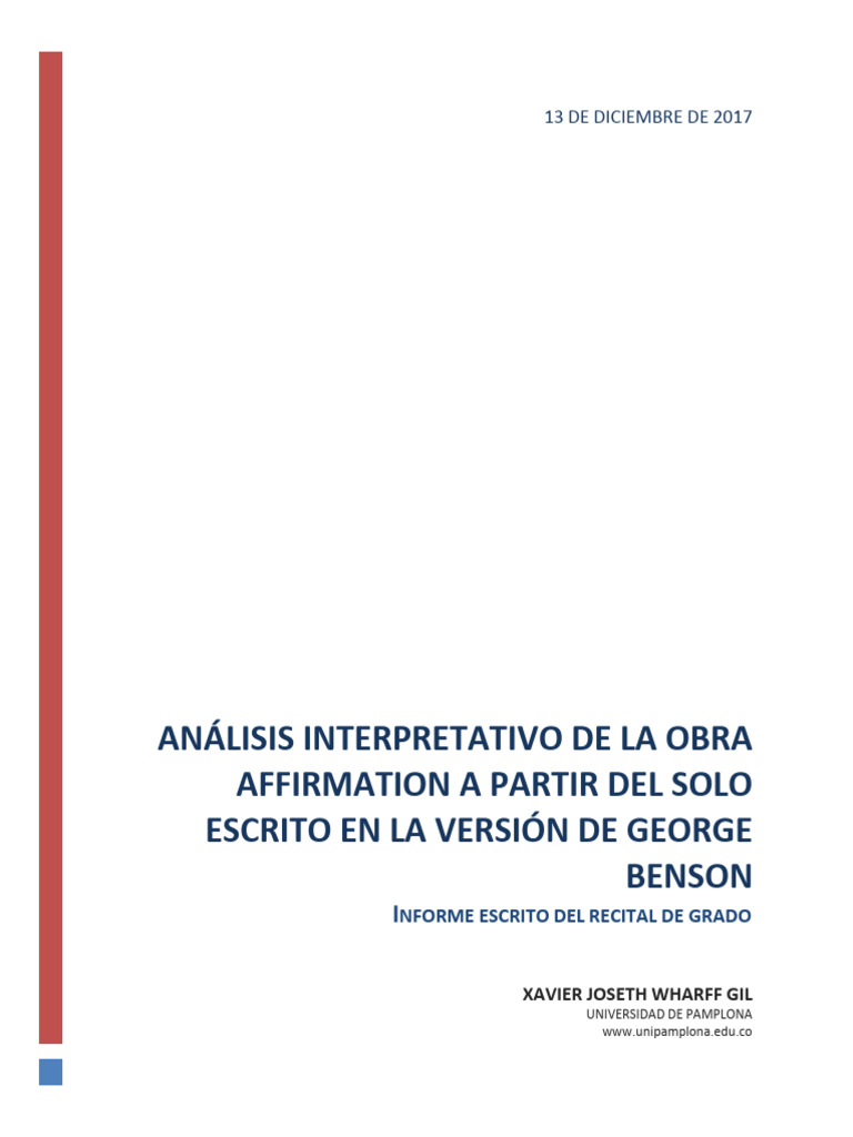 2017 Analisis Interpretativo Obra Affirmation Wharff - TG | PDF ...