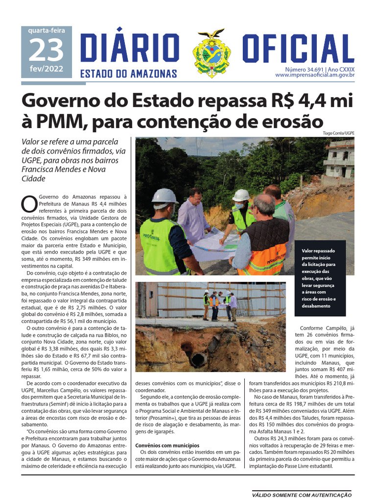 Diario Am 2022-02-23 Completo | PDF | Turismo | Estado