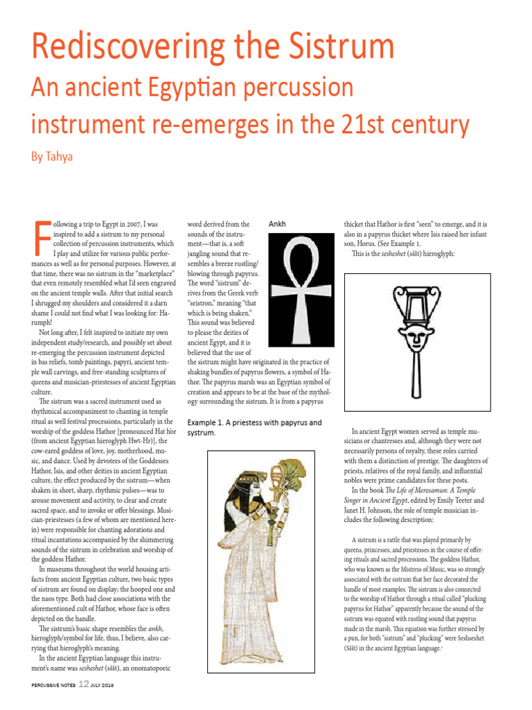Percussive Notes Reprint | PDF | Hatshepsut | Tutankhamun