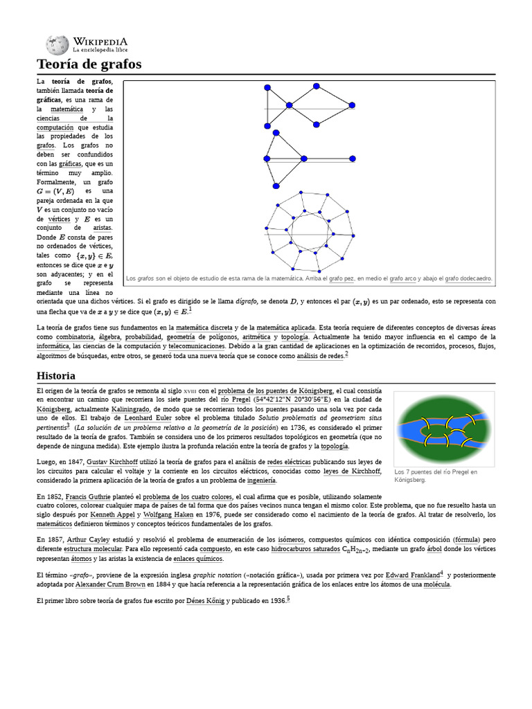 Teoría de Grafos | PDF | Teoría de grafos | Relaciones matematicas