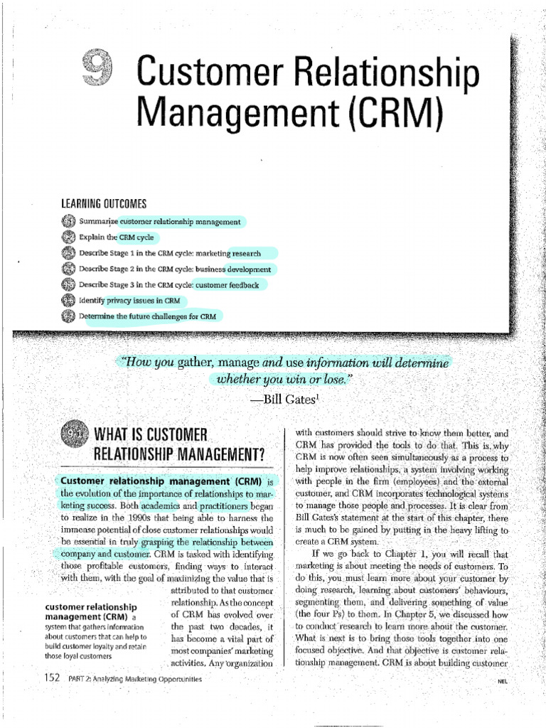 004-CRM Concepts (Chapter 9) Scan-HL-BOOK | PDF