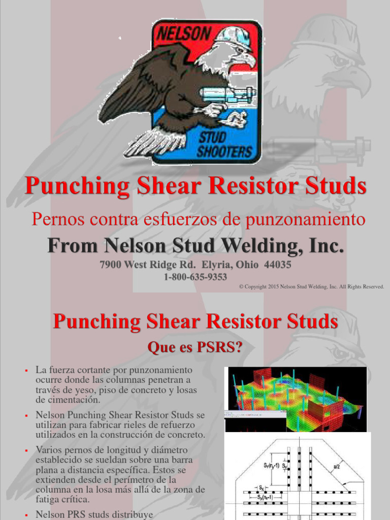 Nelson Fastener Systems Pernos Contra Esfuerzos Punzonamiento | PDF | Columna | Hormigón