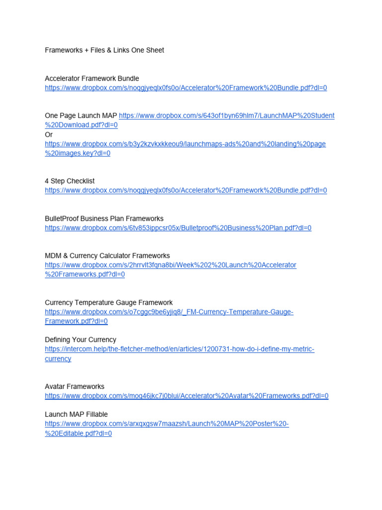 01-Files & Links One Sheet | Download Free PDF | Computing | Software