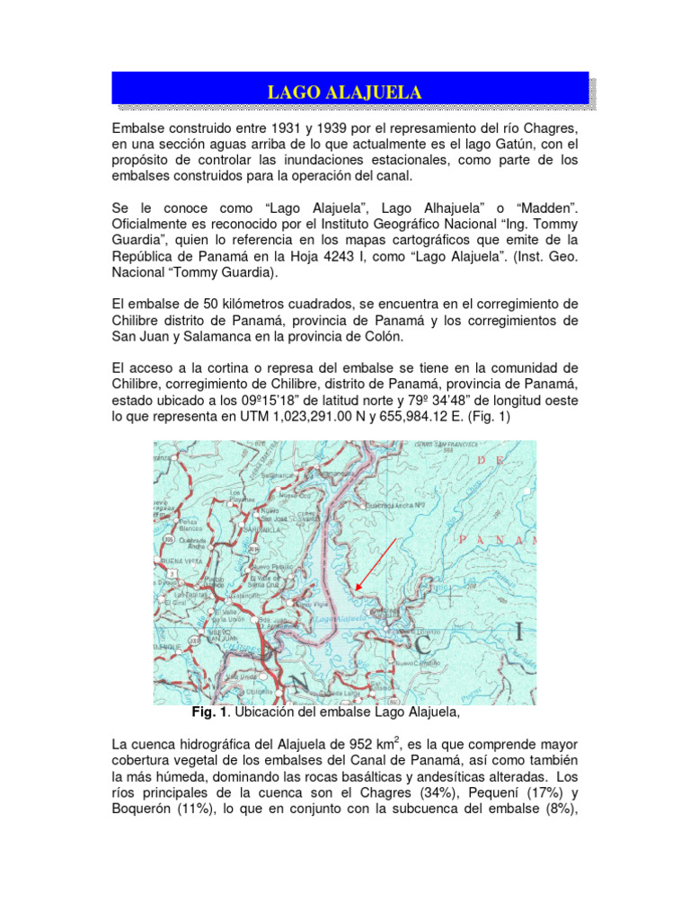 Lago Alajuela: Historia y Pesca | PDF | Panamá | lago