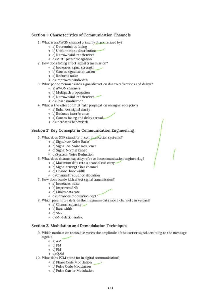 Communication Channel Concepts Explained | PDF | Modulation | Frequency ...