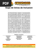 Sopa de Letras Vida Saludable | PDF