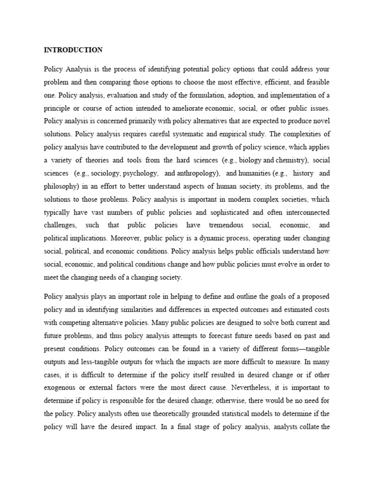 Tools For Policy Analysis | PDF | Policy Analysis | Policy