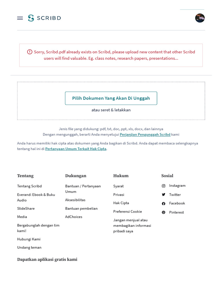 Panduan Unggah Dokumen di Scribd | PDF