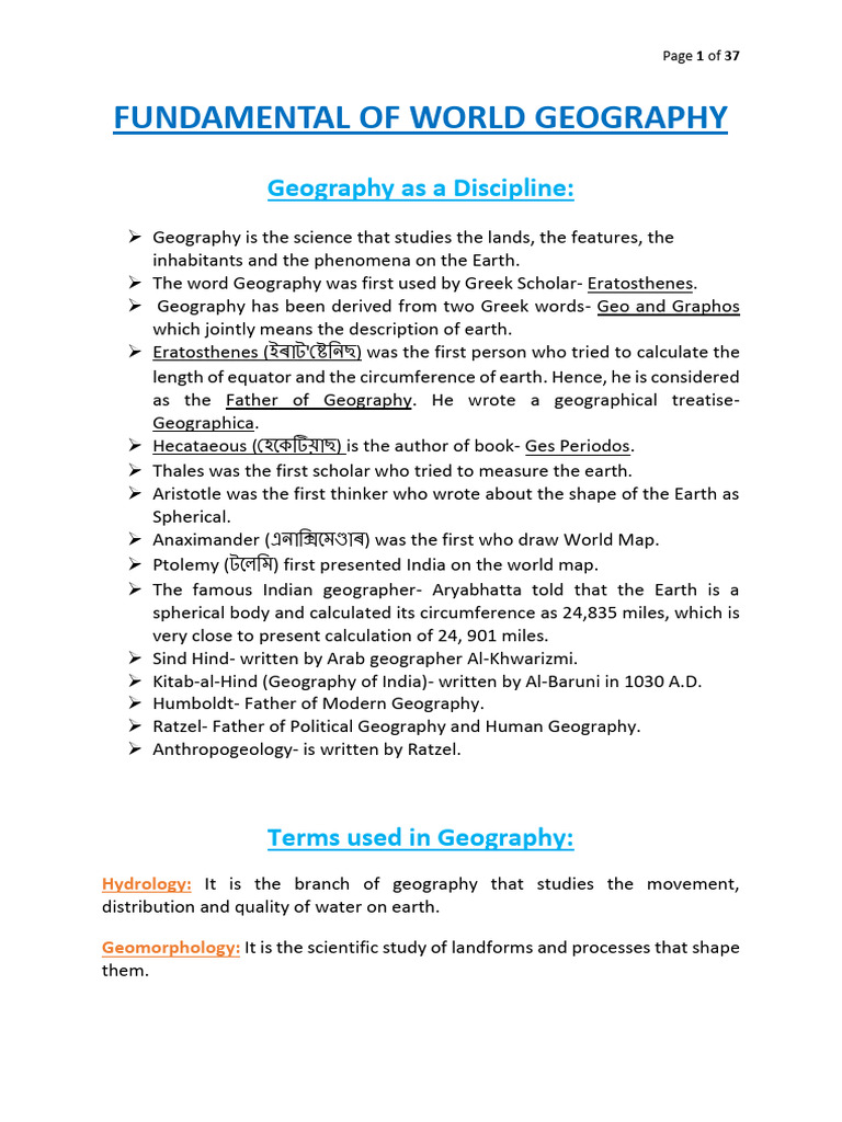 World Geography | PDF | Rock (Geology) | Planets