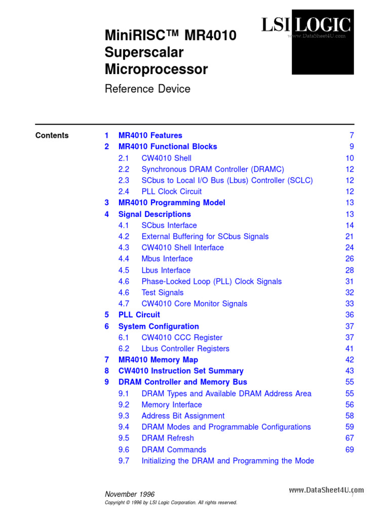 Mr4010 Lsi Logic | PDF | Cpu Cache | Central Processing Unit