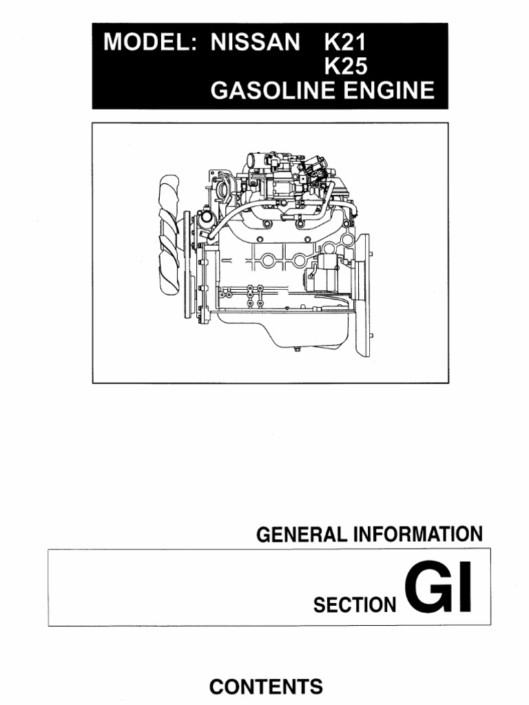 Nissan K21 K25 Manuais | PDF