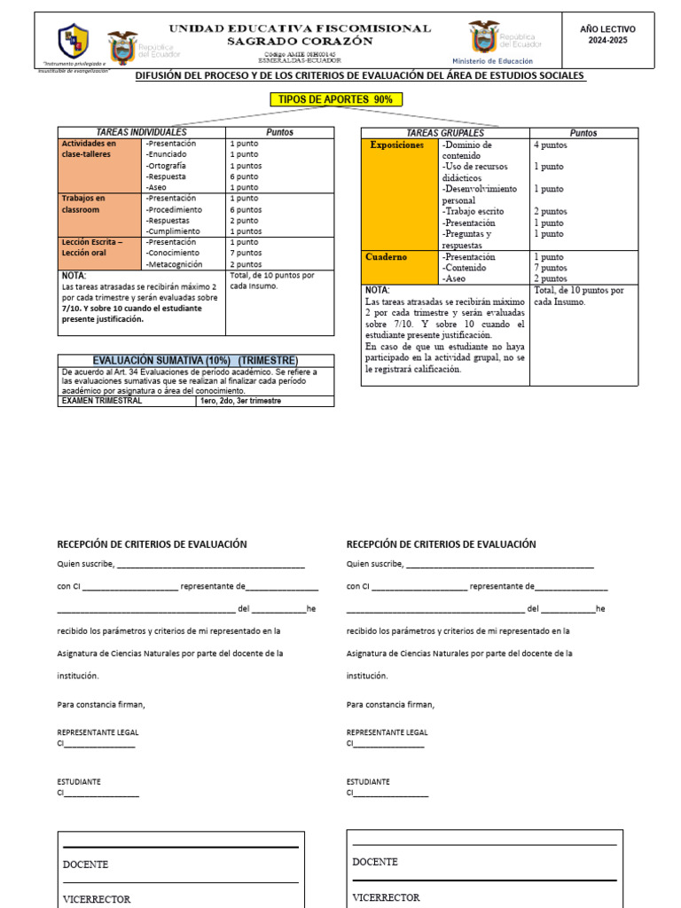 Criterios de Evaluación - EESS | PDF | Evaluación educativa y evaluación | Evaluación