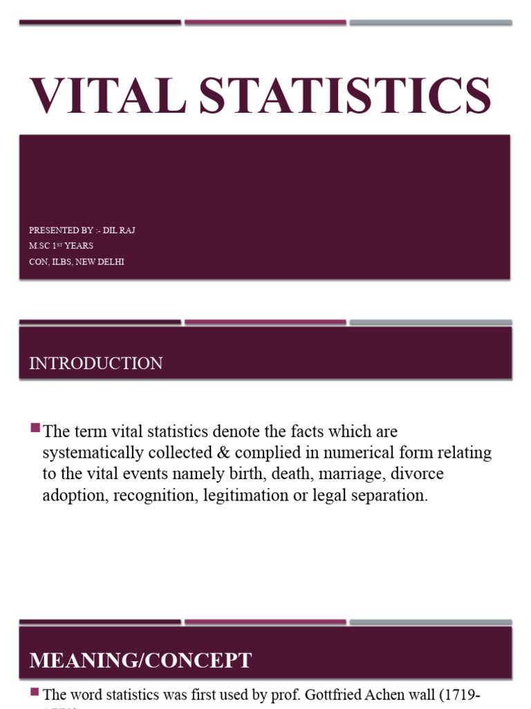 Vital Statistics Seminar | Download Free PDF | Mortality Rate ...
