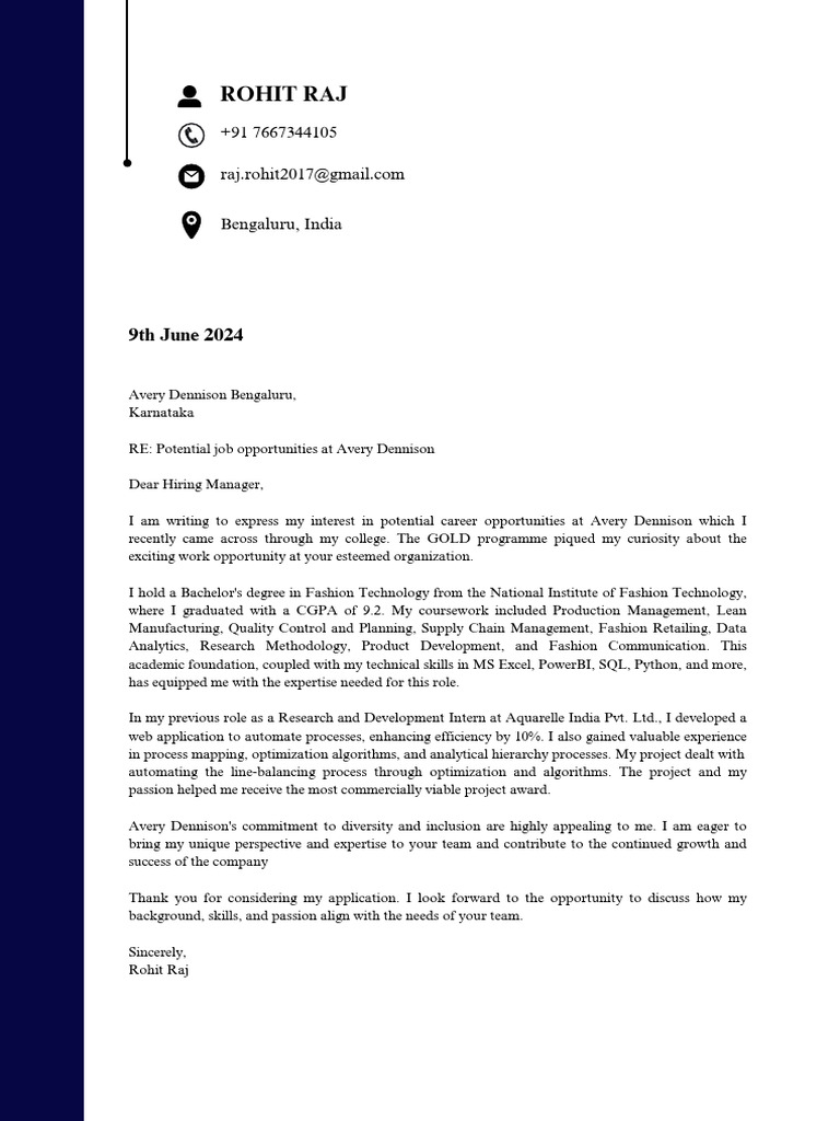 rohit raj_cover letter_hidesign | PDF