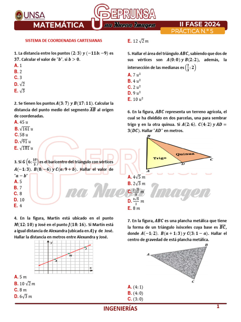 P5 (I) Matematica Ii Fase 2024 | PDF | Elipse | Triángulo