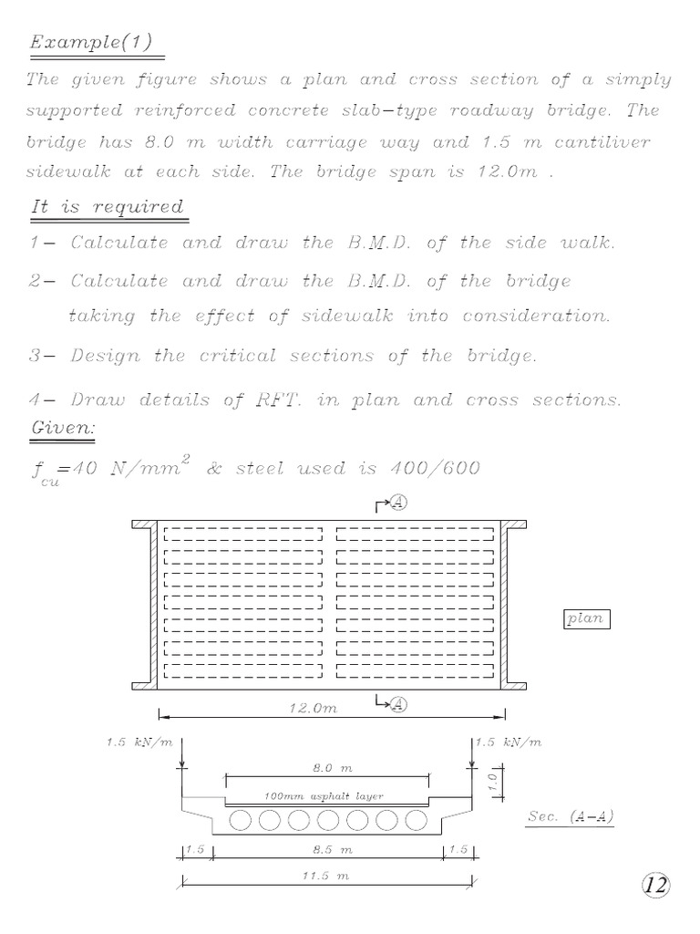 1-Slab Type Bridges - Examples | PDF