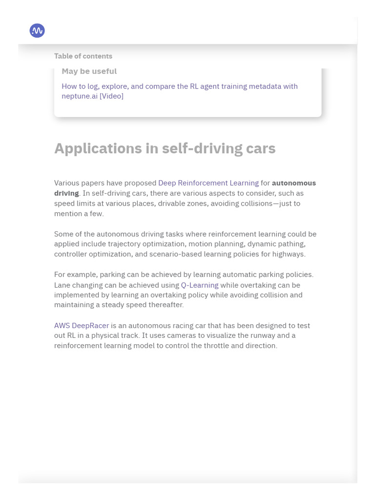 Applications of Reinforcement Learning | PDF | Learning | Applied ... Applications of Reinforcement Learning | PDF | Learning | Applied ...
