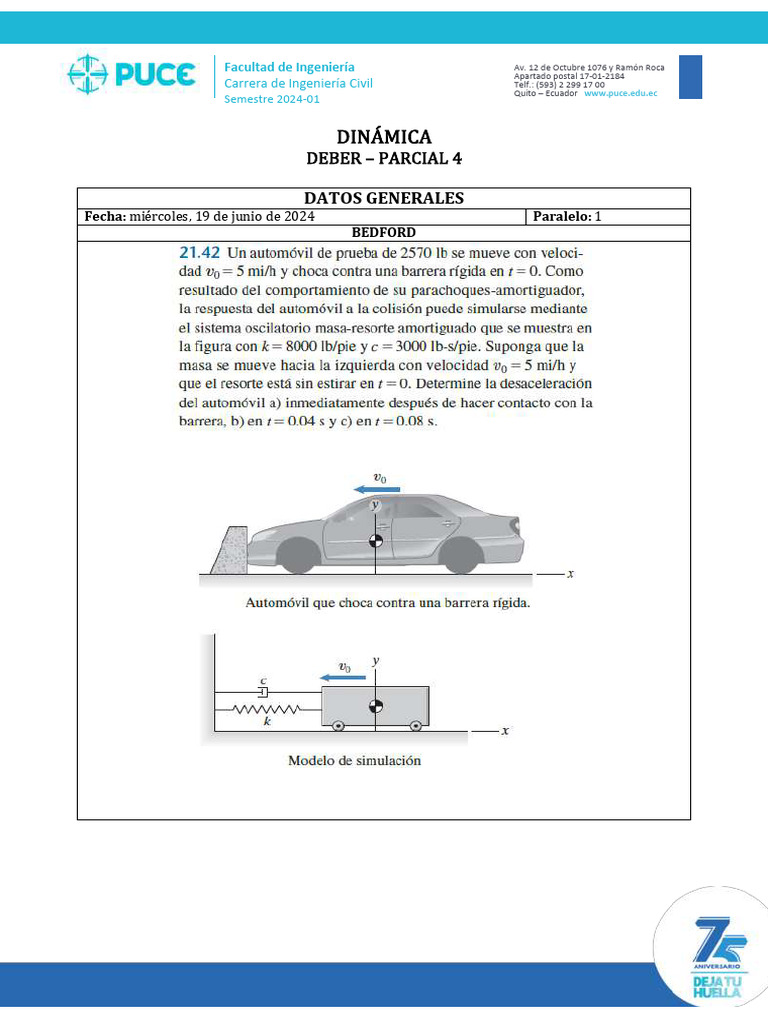 Deber-1 Parcial-4 DIN P1 2024-01 | PDF | Ingeniería