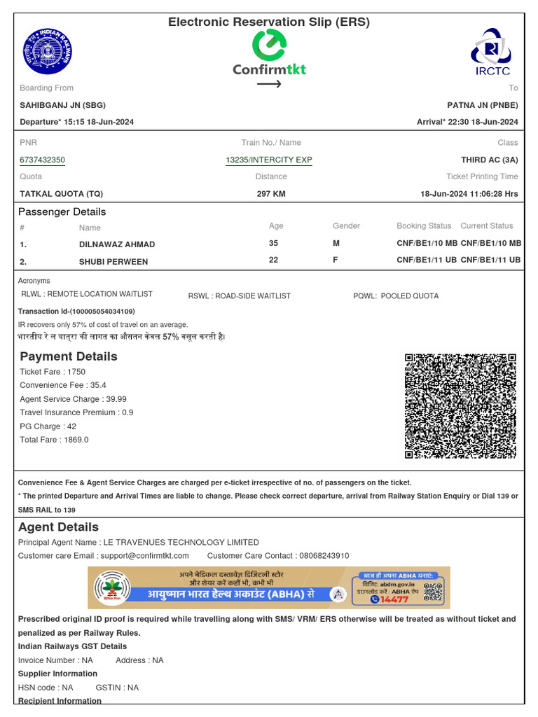 Ticket_TK494170045Q67 | PDF | Identity Document