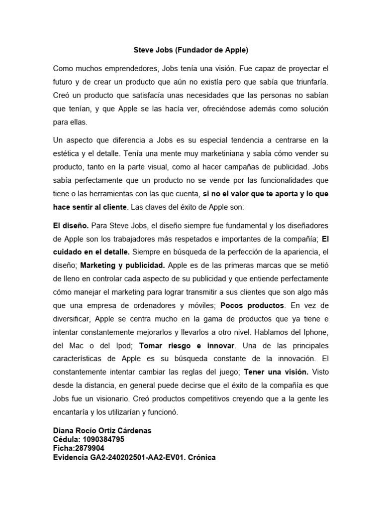 Crónica. GA2-240202501-AA2-EV01. Español | PDF