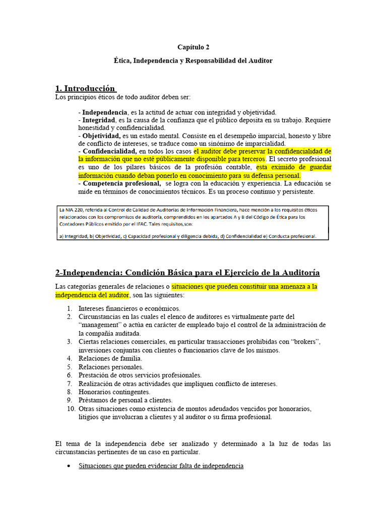 Resumen Capítulo 2 Slosse | PDF | Auditoría | Contralor