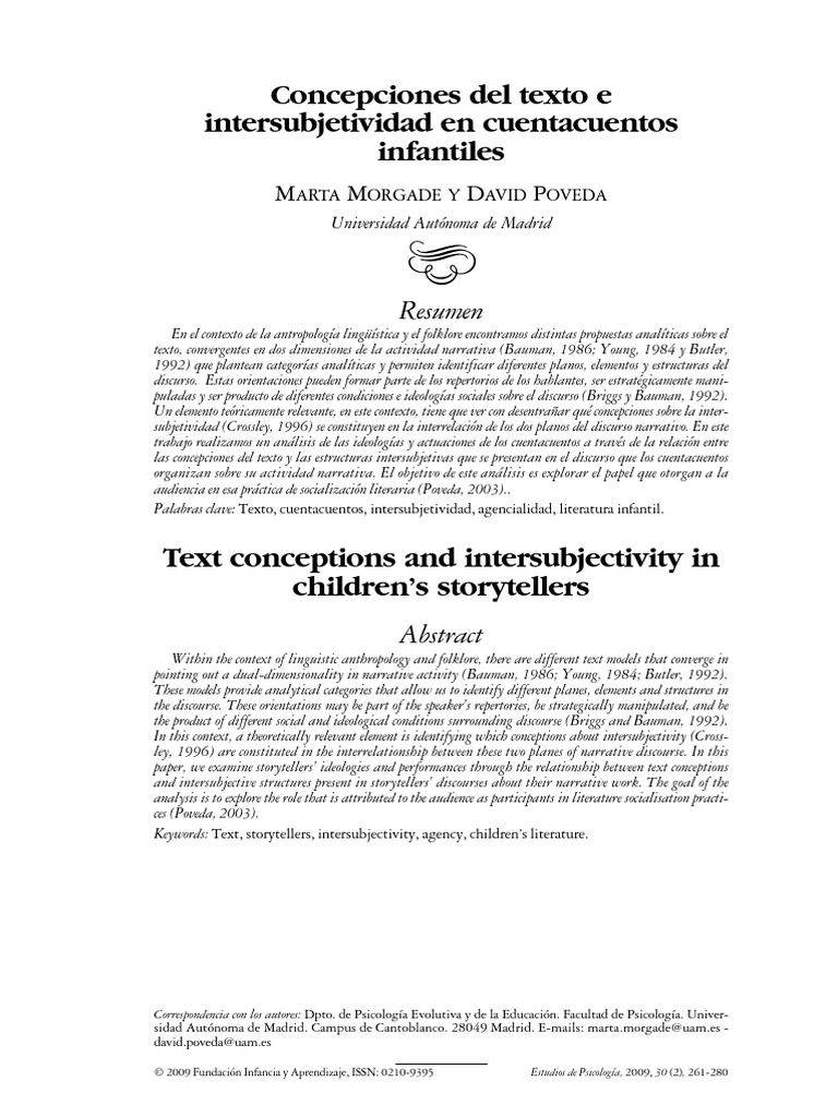 Morgade Poveda 2009 Text Conceptions and Intersubjectivity in Children ...