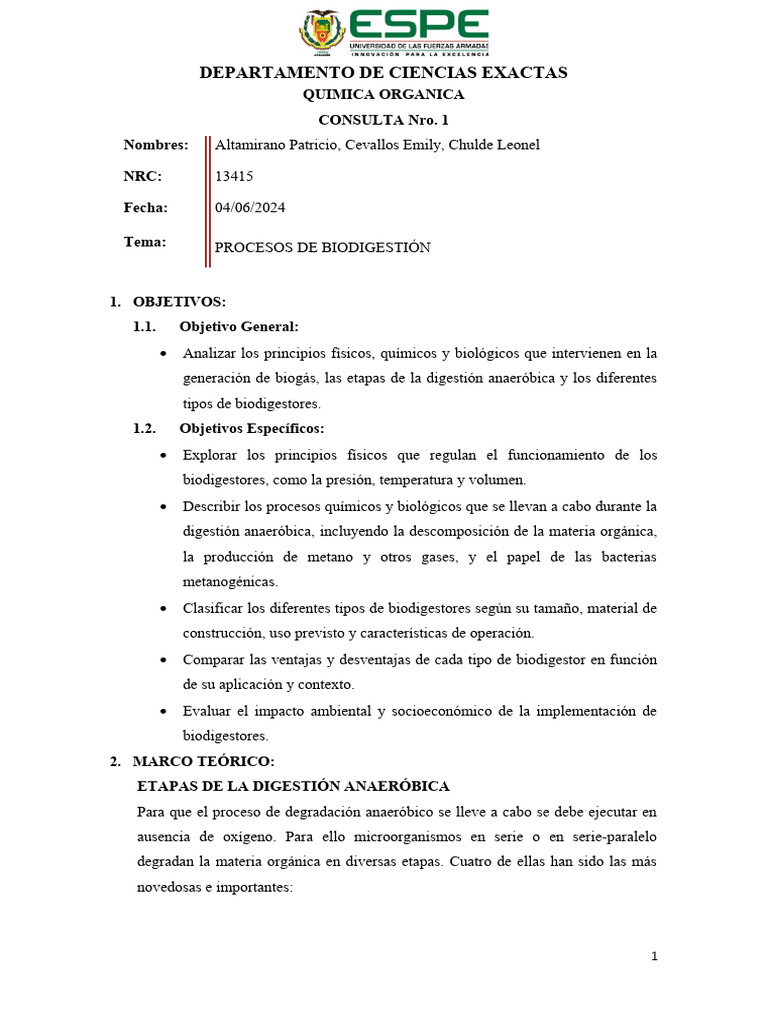 Procesos de Biodigestion | PDF | Biogás | Digestión anaeróbica