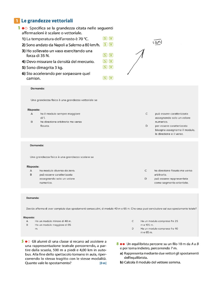 Vettori Esercizi | PDF