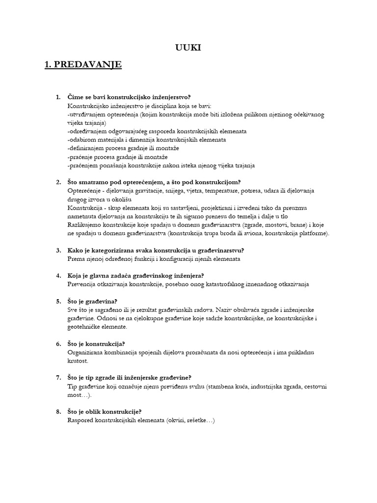 Uuki Sve Ispit 2018 1 | PDF