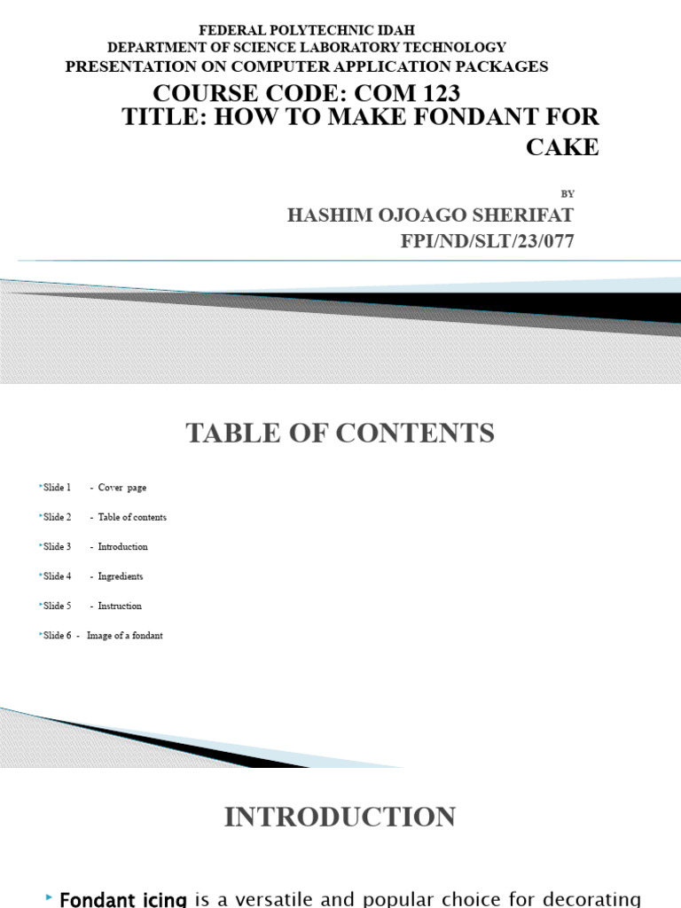 HOW TO FODANT ICING | PDF | Marshmallow | Cakes