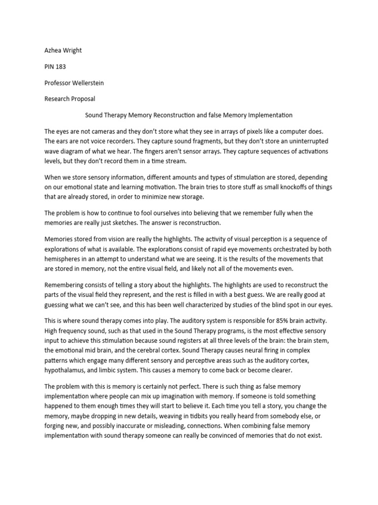 memory reconstruction | PDF | Memory | Brain