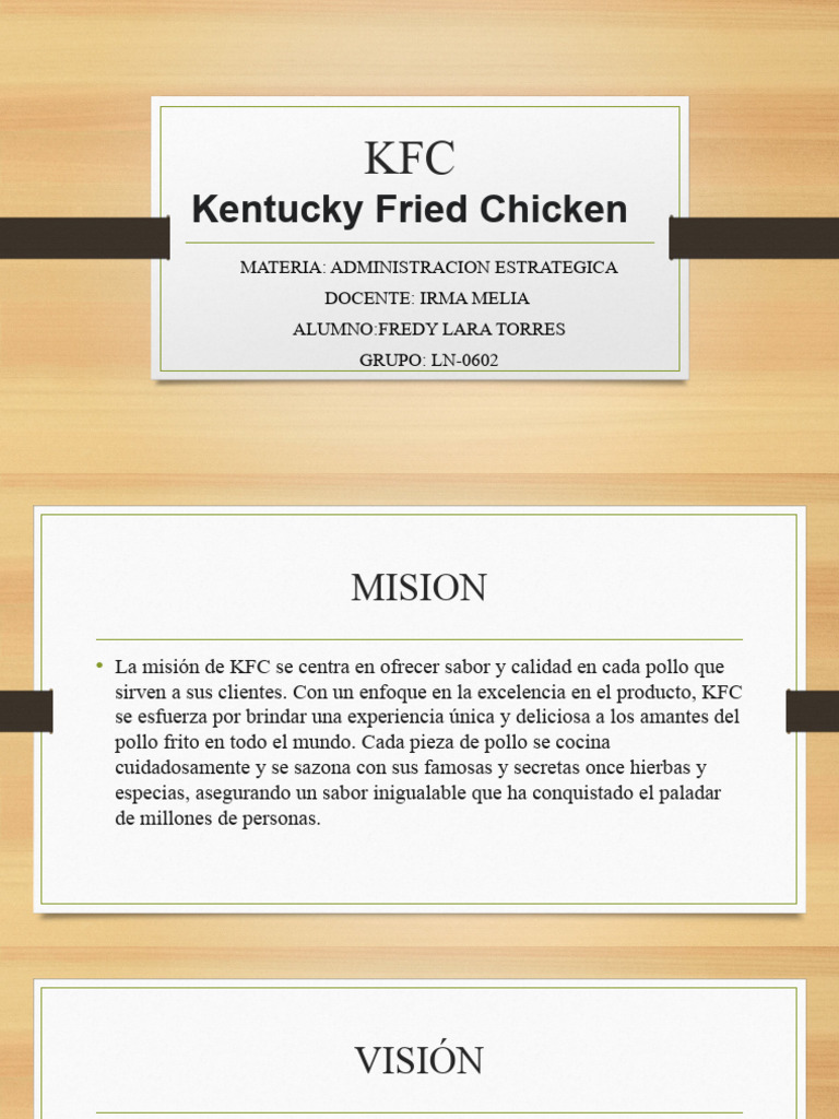 KFC | PDF | Economias