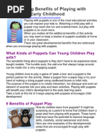 Puppet Show Planning Workbook | PDF | Puppetry | Entertainment