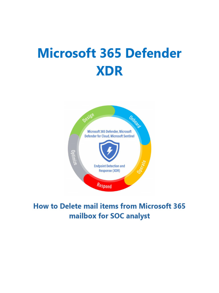 Microsoft XDR Tutorial Guide | PDF | Microsoft Outlook | Computer ...