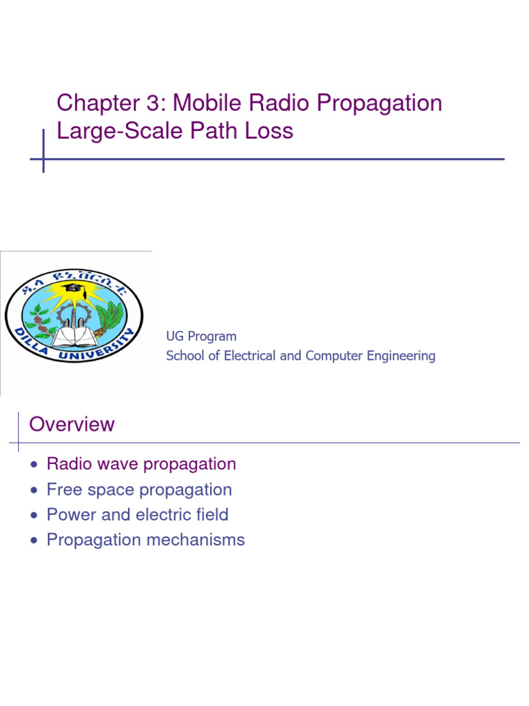 Chapter 3 Large Scale Pathloss | PDF | Radio Propagation | Antenna (Radio)