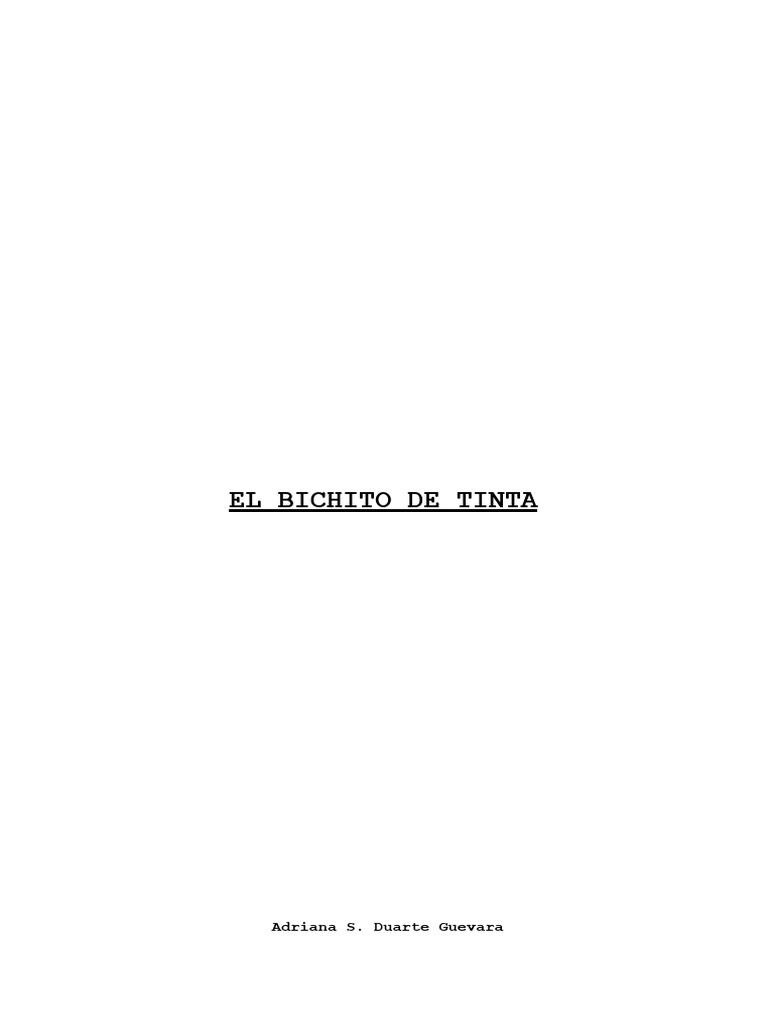 Bichito de Tinta (Guión) | PDF