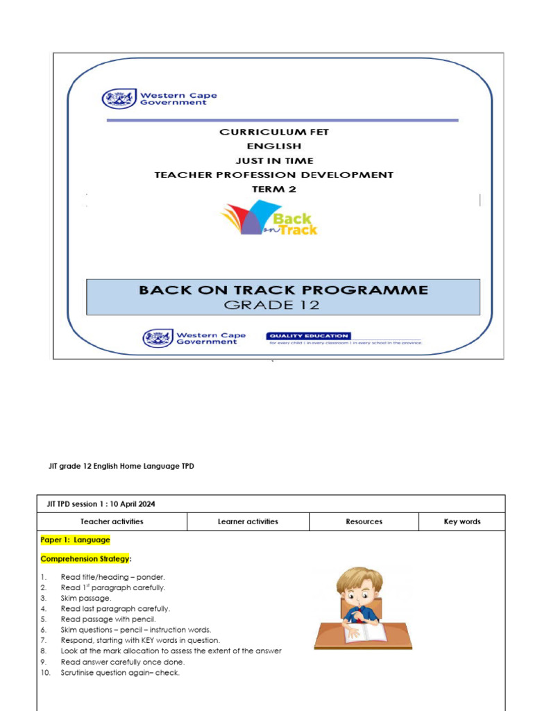 English JIT Package Final Package Term 2 | PDF | Essays | Reading ...