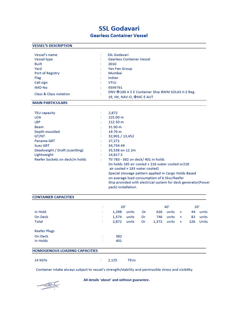 SSL Godavari TCD | PDF | Diesel Engine | Engines